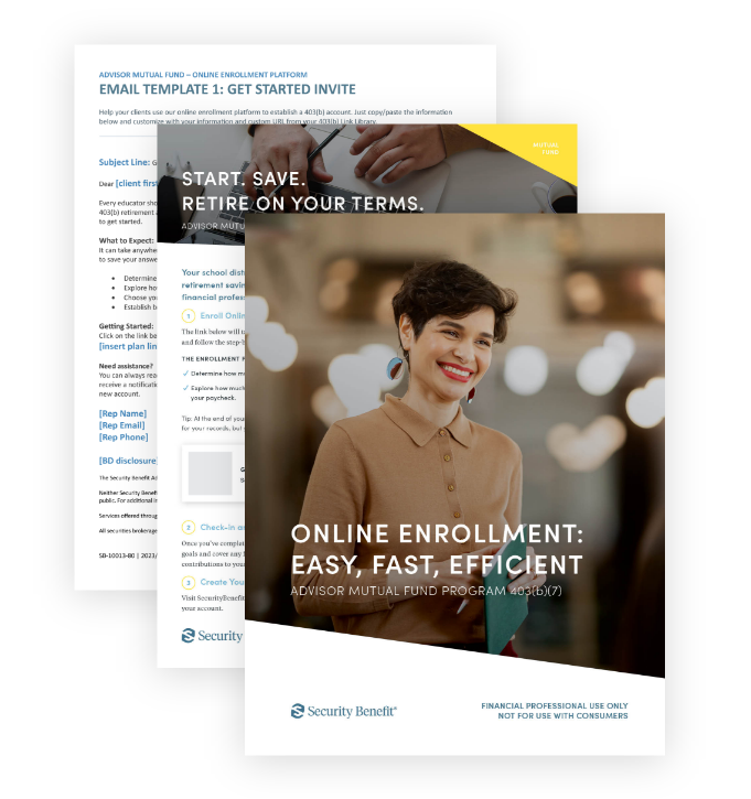 Advisor Mutual Fund Online Enrollment Platform | Security Benefit